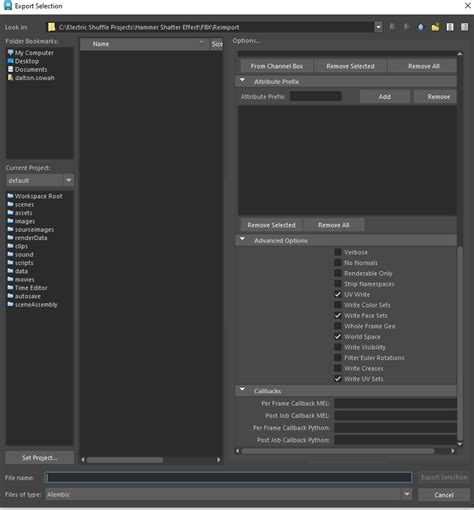 error occurring when export a alembic file autodesk community