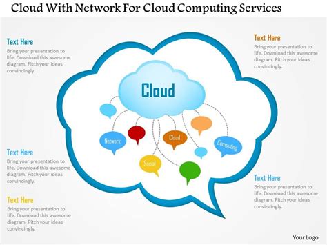 Cloud With Network For Cloud Computing Services Ppt Slides Powerpoint