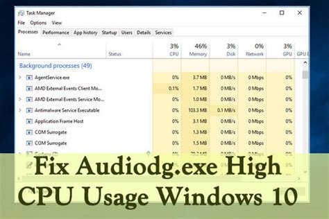 top 4 methods to fix audiodg exe high cpu usage windows 10