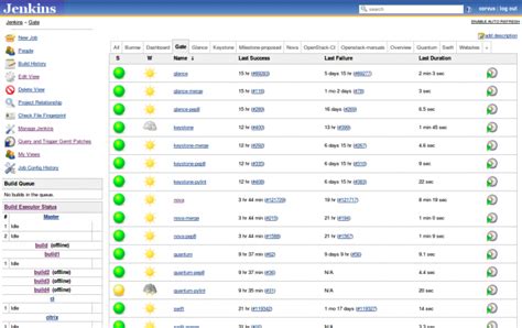 an example of the jenkins dashboard