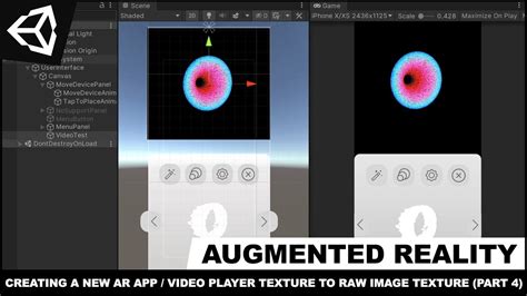 unity3d with ar foundation vfx ar app and adding a video player to