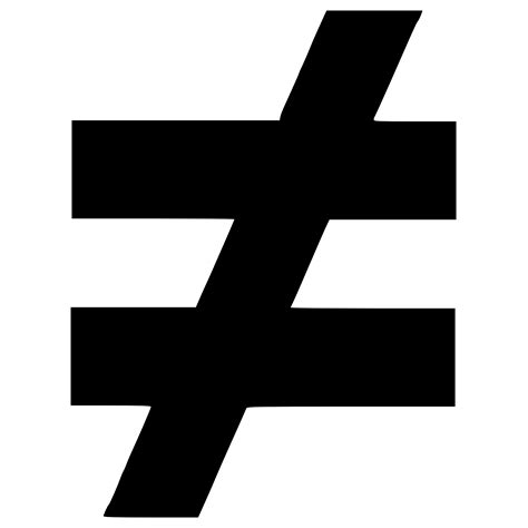 not equal sign clipart best