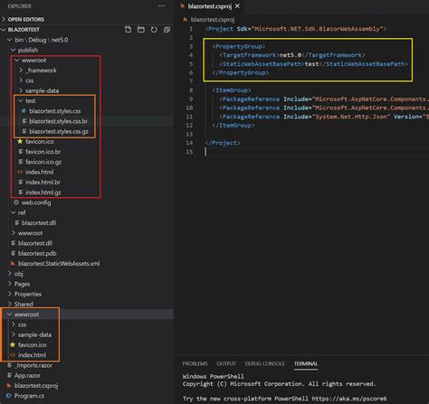 5 0 not respecting staticwebassetbasepath on publish
