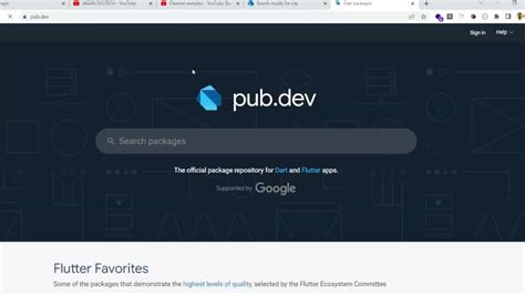 flutter packages pub dev youtube