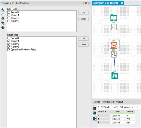 solved transposing my summarize output alteryx community