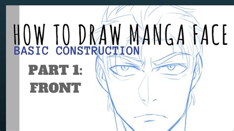 How To Draw Manga Face Basic Structure Front View Youtube