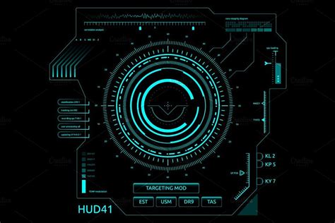 futuristic user interface hud custom designed illustrations