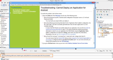 mobile can not run delphi android application directly onto the