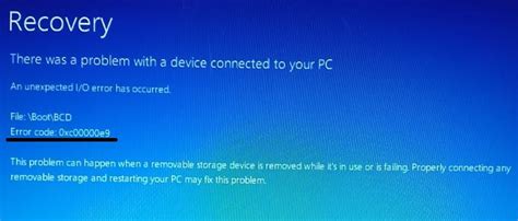 error code 0xc00000e9 5 ways to fix unexpected i o error