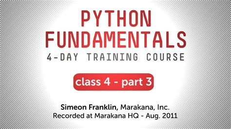 python fundamentals training more on standard libraries web handling