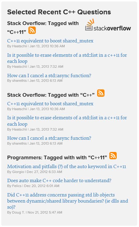 site updates stackoverflow highlights blog tags and comments and