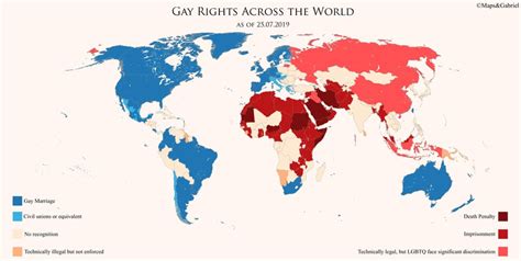 Gay Rights Across The World Mapporn