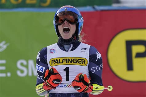U S Skier Mikaela Shiffrin Ties Lindsey Vonns Record For Most Alpine
