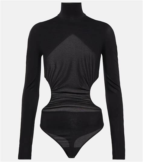 Wolford X N21 Cutout Turtleneck Bodysuit Black Editorialist