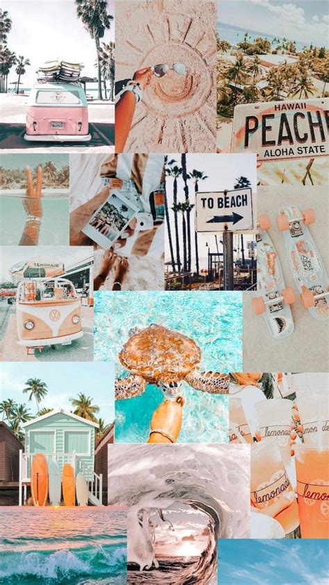 🔥 Download Iphone Wallpaper Summer Collage Beach Wall Preppy By