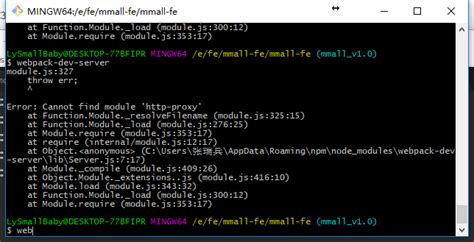 webpack dev server 启动报错：cannot find module proxy 慕课网
