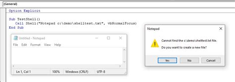 excel vba shell command