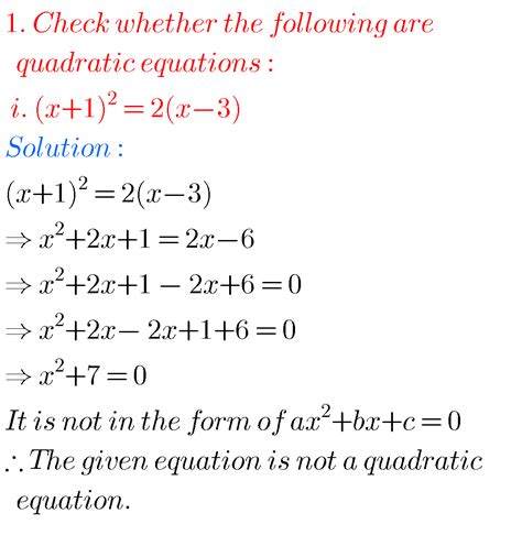 Ssc Solutions For Maths Quadratic Equations Class 10 Maths Glow