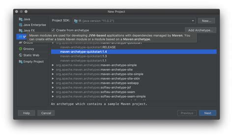 is there a maven repository to quickstart java 11 app stack overflow