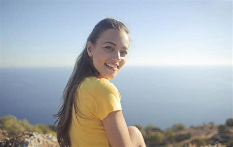 Woman Wearing Yellow Shirt Free Photo