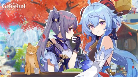 Ganyu Cat Keqing Hd Genshin Impact Wallpapers Hd Wallpapers Id 97936