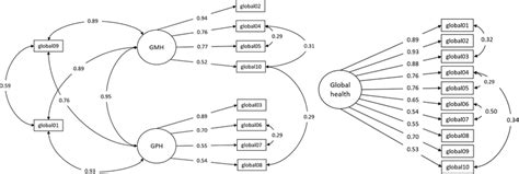 Standardized Parameter Estimates For The Two‐ And Single‐factor Models
