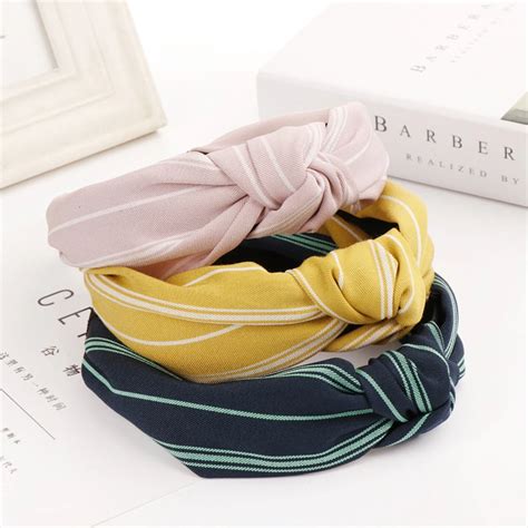 Bohemia Korean Style Knot Hairbands Striped Headbands For Women Girls