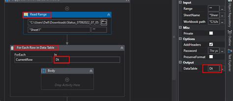 getting for each row in data table object reference not set to an