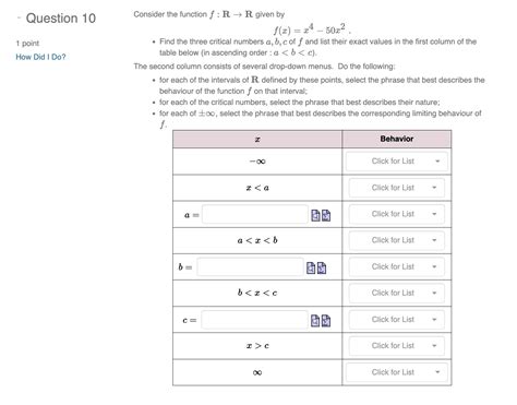 Solved Consider The Function F R→r Given By F X X4−50x2