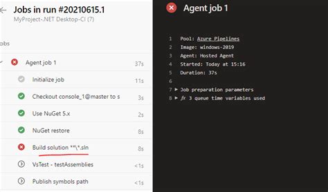azure pipeline msbuild succeds even with errors stack overflow