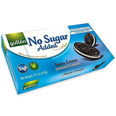 Gullon Twins Cream Sandwich Cookies No Sugar Added 210g Online Food