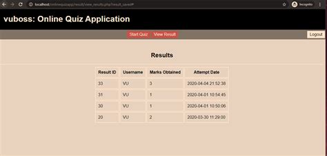 online quiz system project web based application