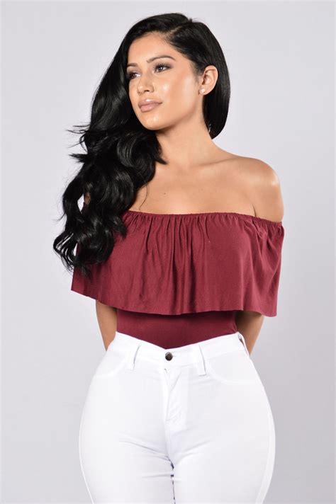 Happy Hour Bodysuit Burgundy Fashion Nova Bodysuit Fashion Women
