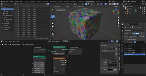 how to output to a vertex color on a geometry nodes generated mesh
