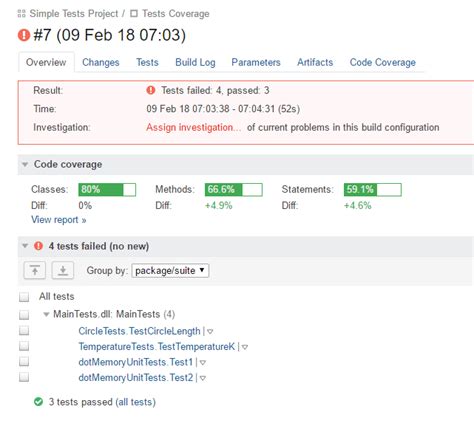 set up coverage on jetbrains teamcity dotcover