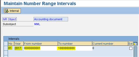 sap fico module learning define document number ranges