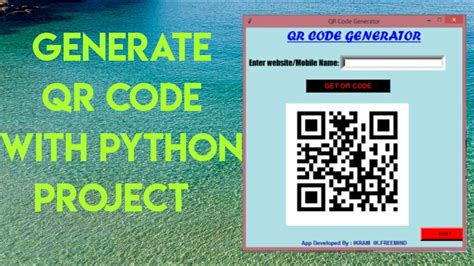 python tkinter project qr code generator in hindi by ikram youtube
