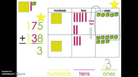adding two 3 digit numbers with composing a new ten and new hundred with