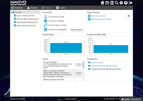 nakivo backup and replication features brief overview