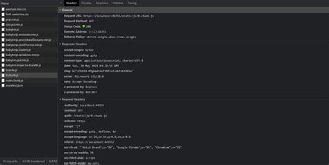 reactjs asp core spa bundle is requested over not
