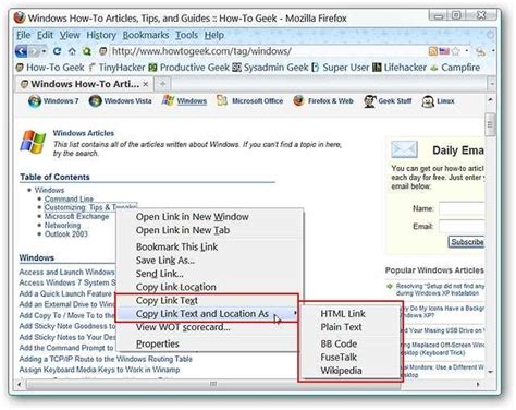 choose from multiple “copy” formats for webpage links in firefox