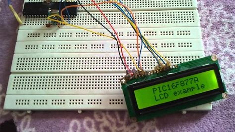 interfacing pic16f877a with lcd display using ccs pic c youtube