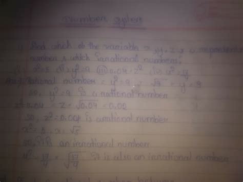 find which of the variables x y z and you represent rational number and