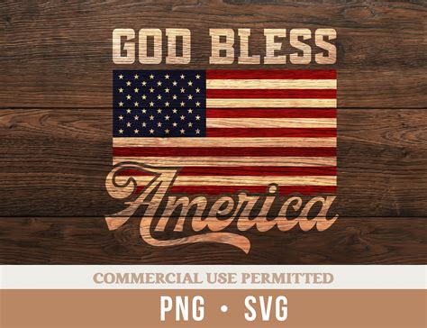 God Bless America Flag Svg Usa Flag Svg Patriotic Svg Usa Cricut File