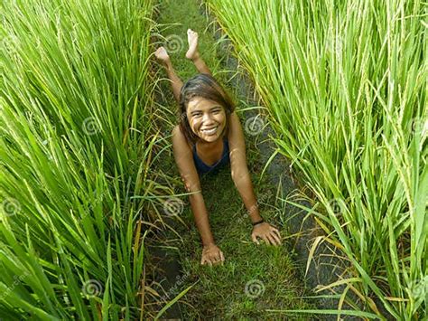 Natural And Fresh Portrait Of Young Happy And Exotic Islander Asian