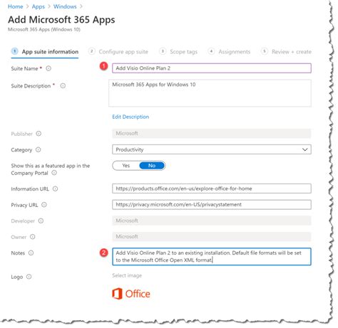 deploy visio or project with intune to users with microsoft 365 apps