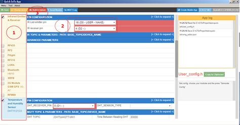 tool with ui to quickly build firmware to send and receive