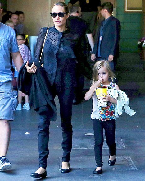 Angelina Jolie And Daughter Viviennes Adorable Matching Outfits