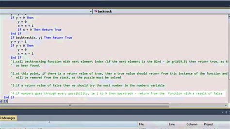 how to create a sudoku solver using visual basic 2010 express part