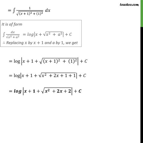 Ex 7 4 10 Integrate 1 Root X 2 2x 2 Chapter 7 Ncert